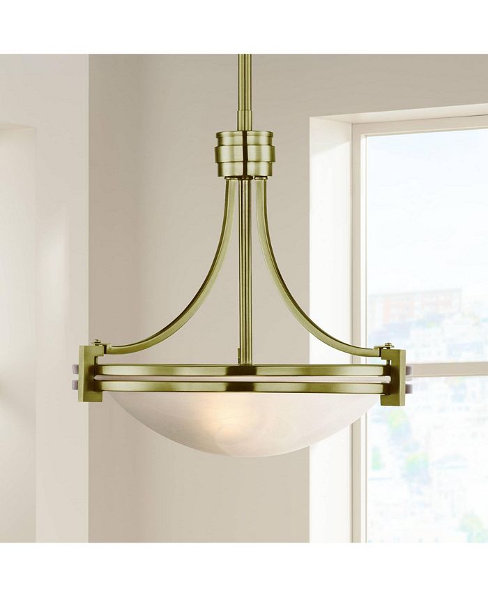 Possini Euro Design Deco Warm Brass Gold Small Pendant Chandelier Light ...