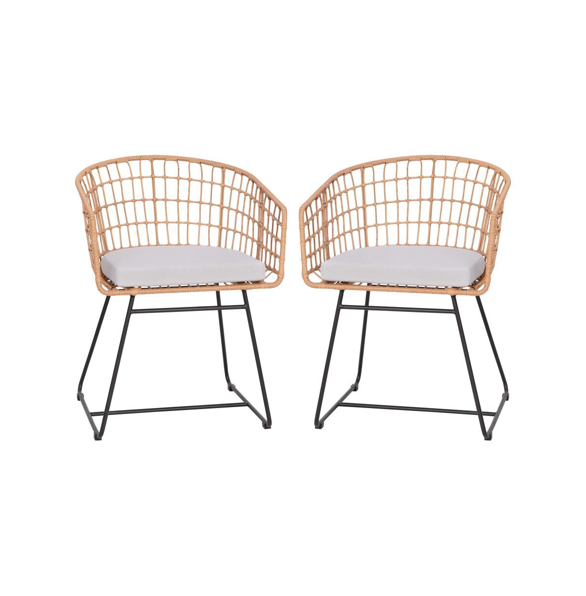 Click here for Emma+Oliver Ari Set Of Two All-Weather Faux Rattan... prices