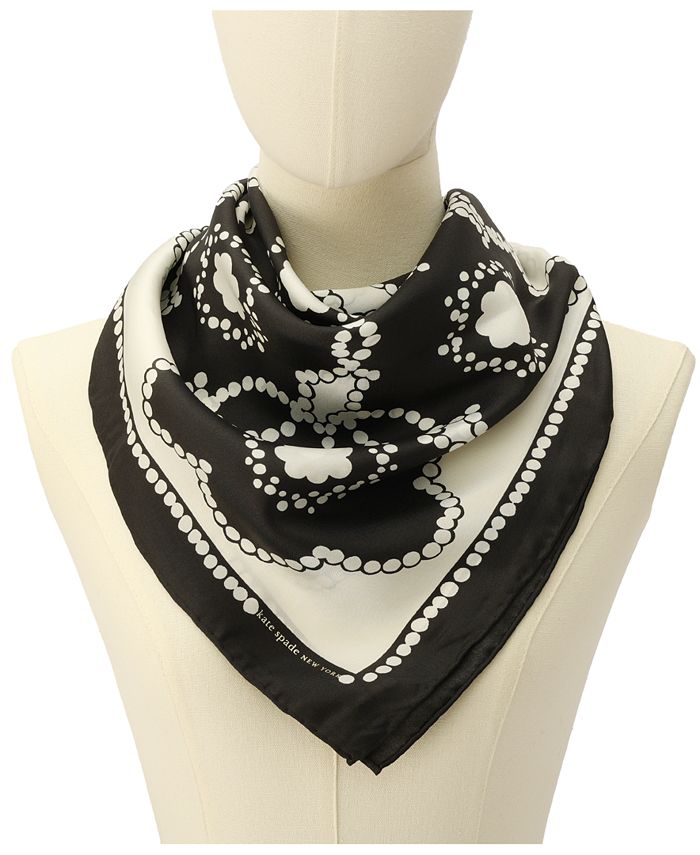 kate spade new york Pop Flower Silk Square Scarf - Macy's