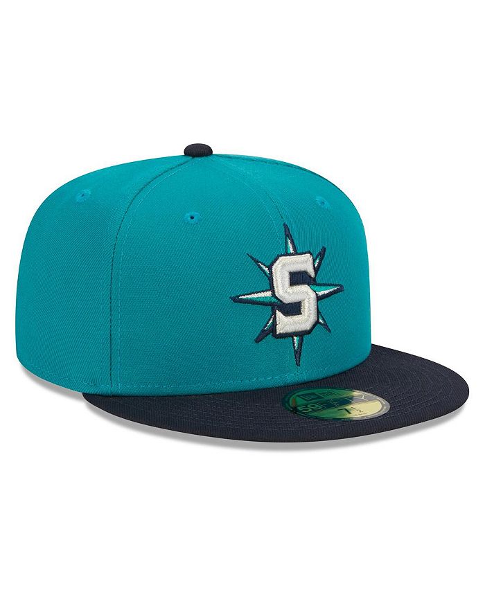 New Era Men's Aqua Seattle Mariners Cooperstown Collection Retro City ...