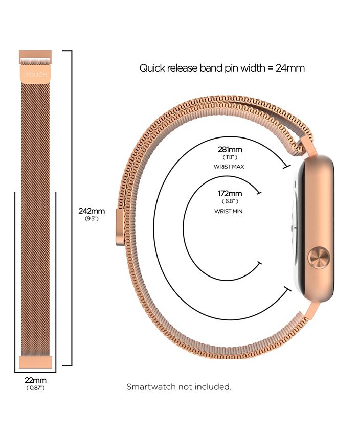 iTouch Unisex Air 4 Zinc Alloy Mesh Watch Strap - Macy's