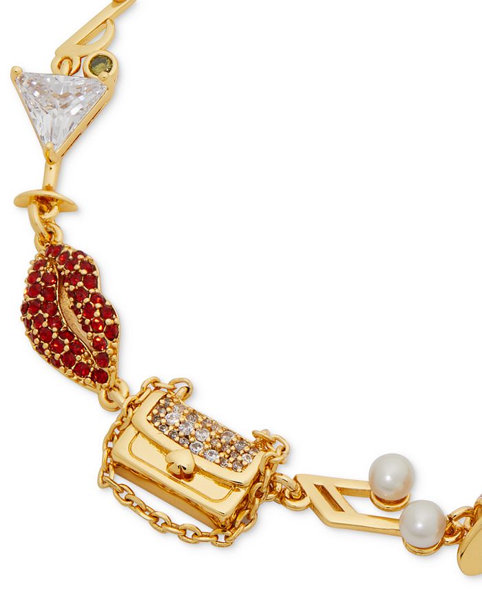 kate spade new york Gold-Tone Hit the Town Charm Bracelet - Macy's