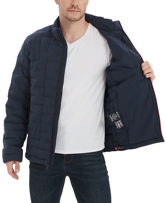 Outdoor United Men's Stretch Seamless Brick Quilted Full-Zip Puffer ...