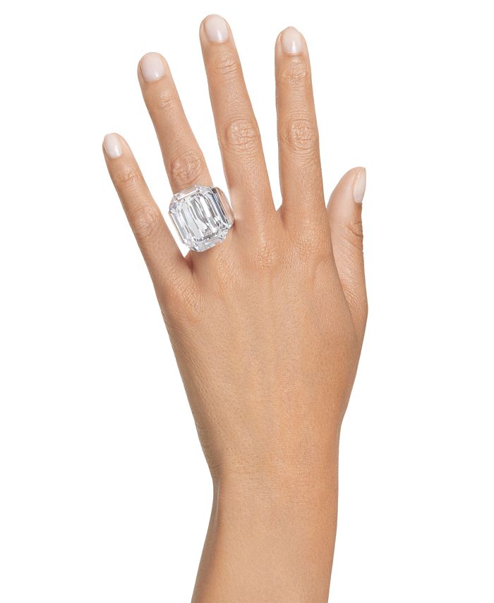 Swarovski Lucent Crystal Cocktail Ring - Macy's