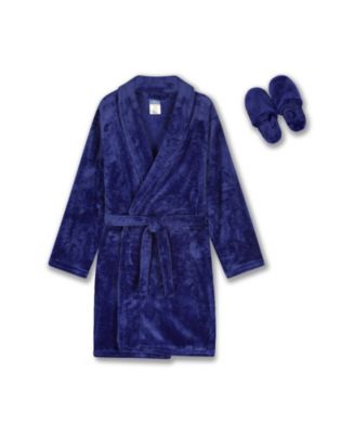 Max & Olivia Big Boys Robe and Slipper, 2 Piece Set - Macy's