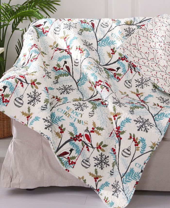 Levtex Holly Reversible Quilted Throw, 50" x 60" - Macy's