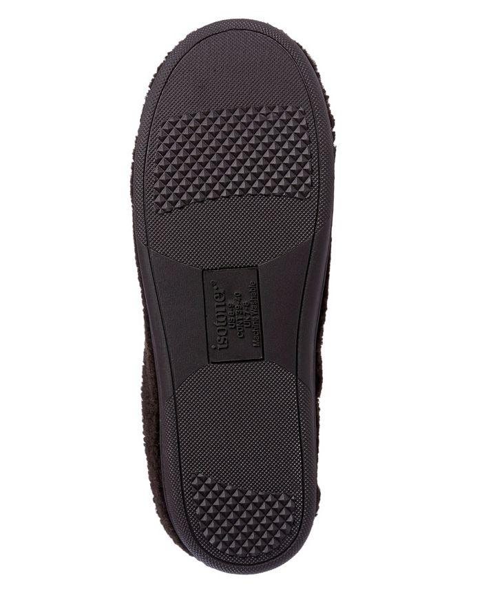 Isotoner Men's Berber Garrett Closed Back Memory Foam Slipper - Macy's