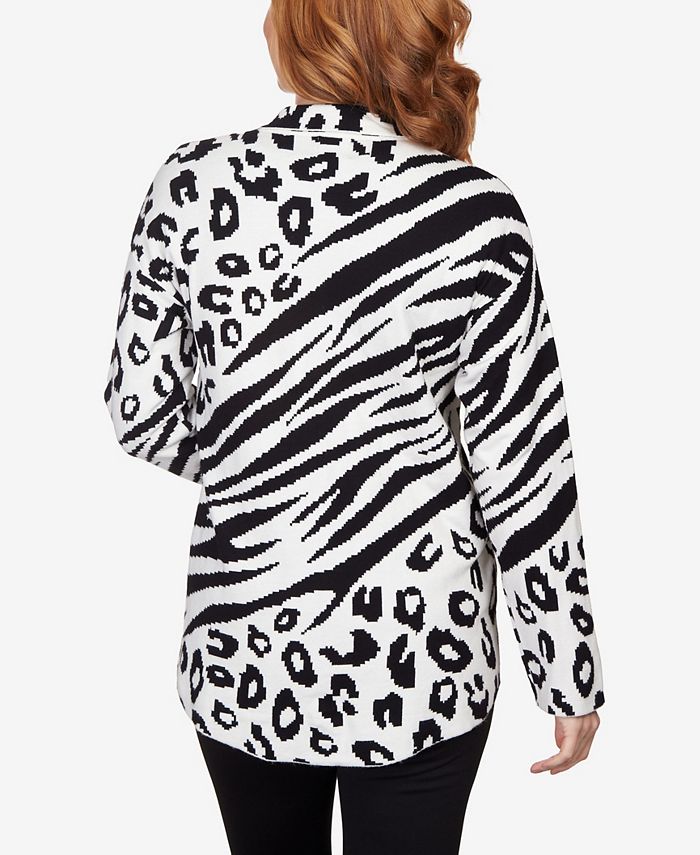 Ruby Rd. Petite Bold Animal Print Shacket Jacket - Macy's
