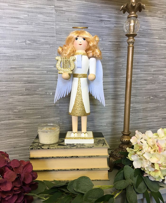 Santa's Workshop 14" Angel Nutcracker - Macy's