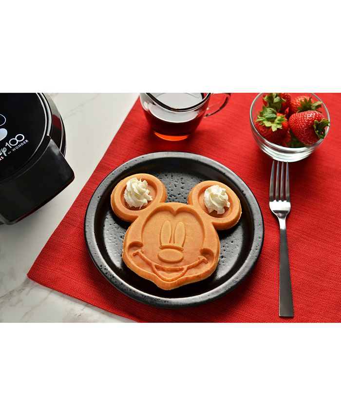 Disney 100 7" Mickey Mouse Nonstick Electric Waffle Maker - Macy's