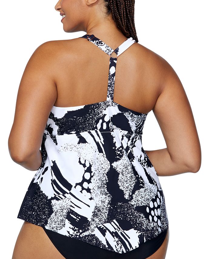 Raisins Curve Trendy Plus Size Aviva Racerback Tankini Top - Macy's