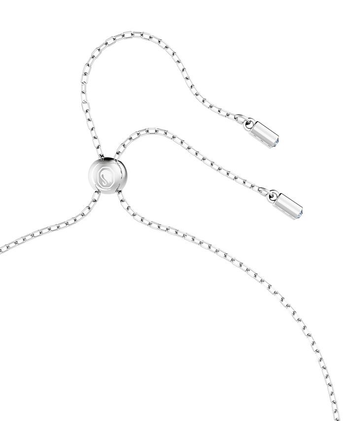 Swarovski Rhodium-Plated Color Pavé Interlocking Loop 29-1/2 ...