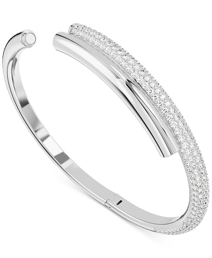 Swarovski Pavé Crossover Bangle Bracelet - Macy's