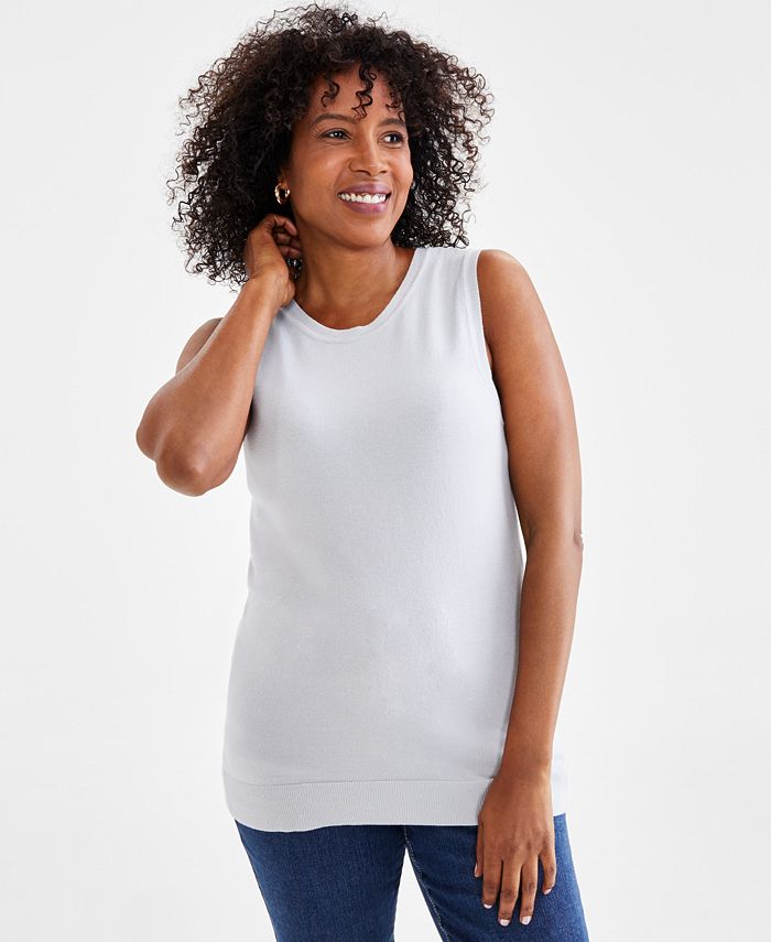 Style & Co Women's Sleeveless Shell Sweater Top, Created for Macy's ...