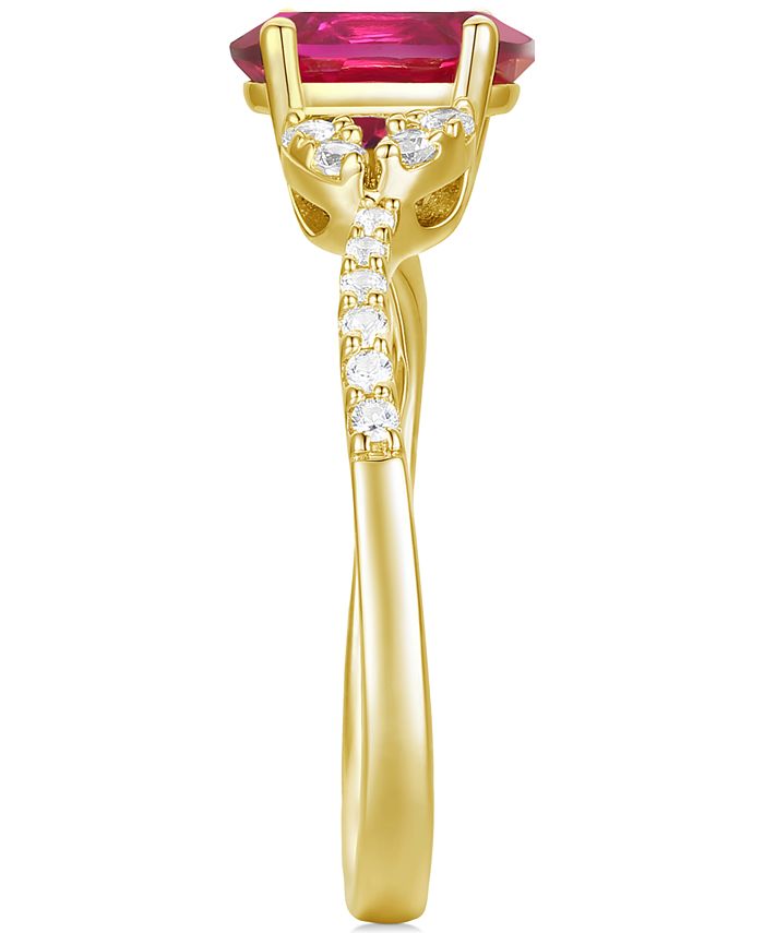 Macy's Citrine (1 ct. t.w.) & Lab-Grown White Sapphire (1/4 ct. t.w ...