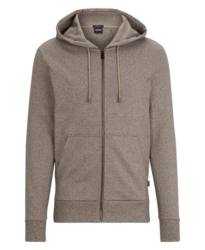 Hugo Boss Men's Regular-Fit Zip-Up Hoodie Sweatshirt - Macy's