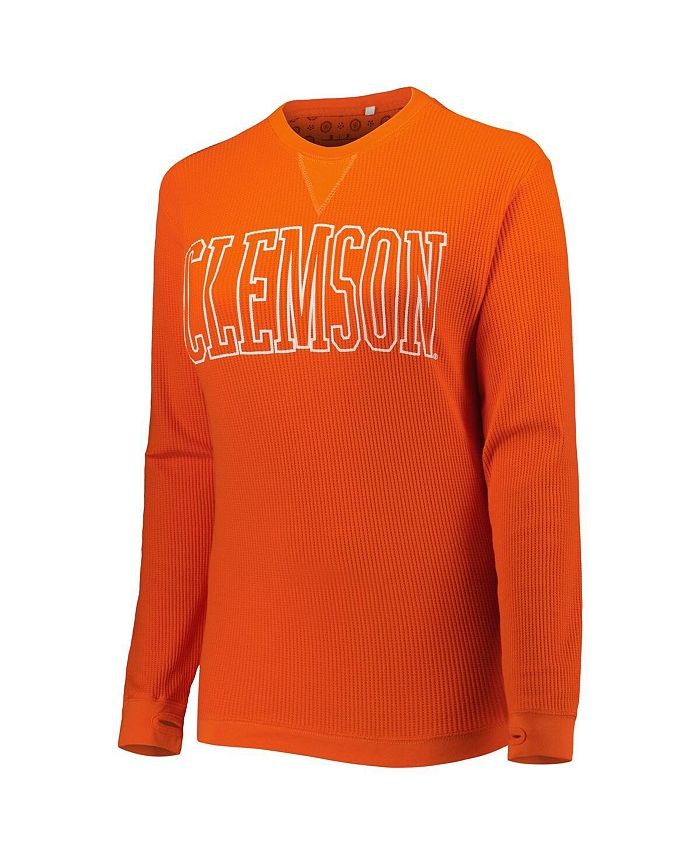 Pressbox Women's Orange Clemson Tigers Surf Plus Size Southlawn Waffle ...