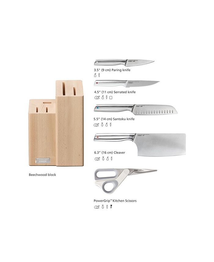 Joseph Joseph Elevate Fusion 5-Piece Knife, Cleaver and Scissor Set ...