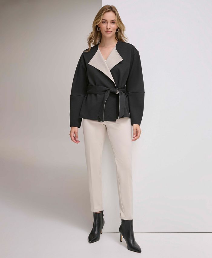 Calvin Klein Women's Slim-Leg Button-Fly Pants - Macy's