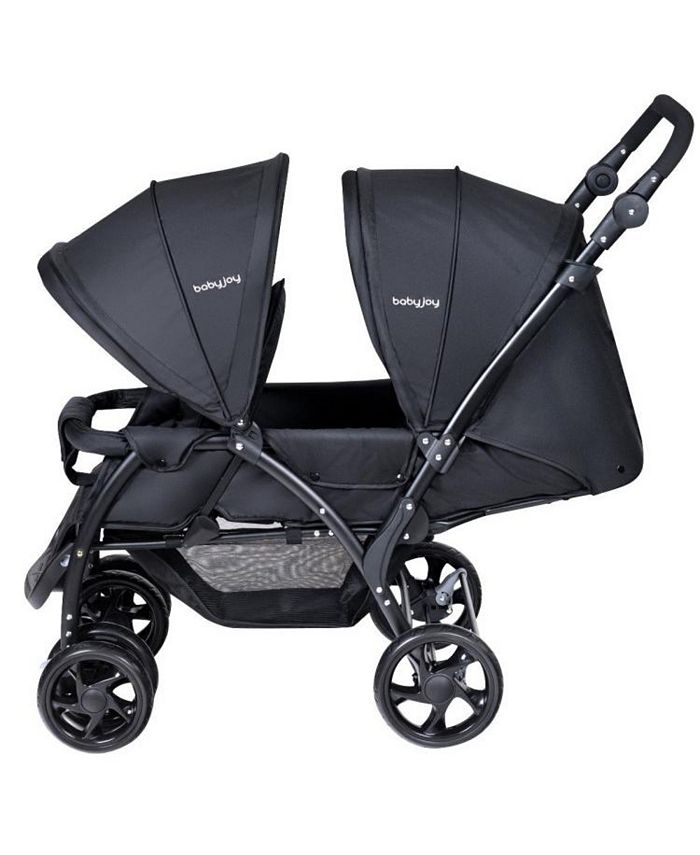 Slickblue Foldable Lightweight Front Back Seats Double Baby Stroller ...