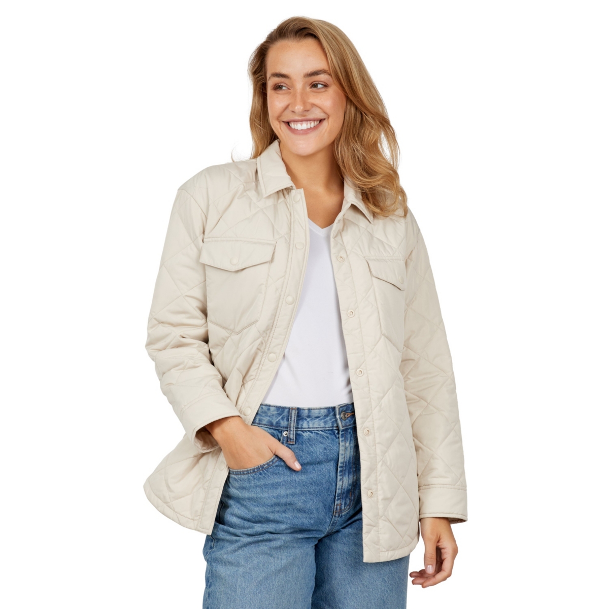 Click here for Free Country Womens Trailblazer Quilted Shacket -... prices