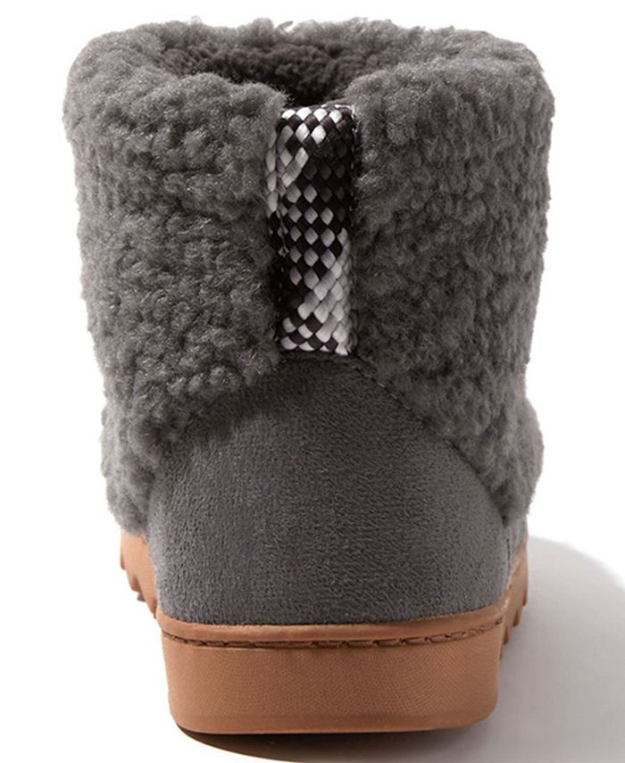 Dearfoams Women's Whitney Teddy Bootie Slippers - Macy's
