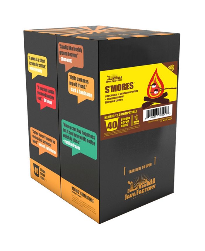 Java Factory Single-Cup Coffee Pods for Keurig K-Cup Brewers, S'mores ...