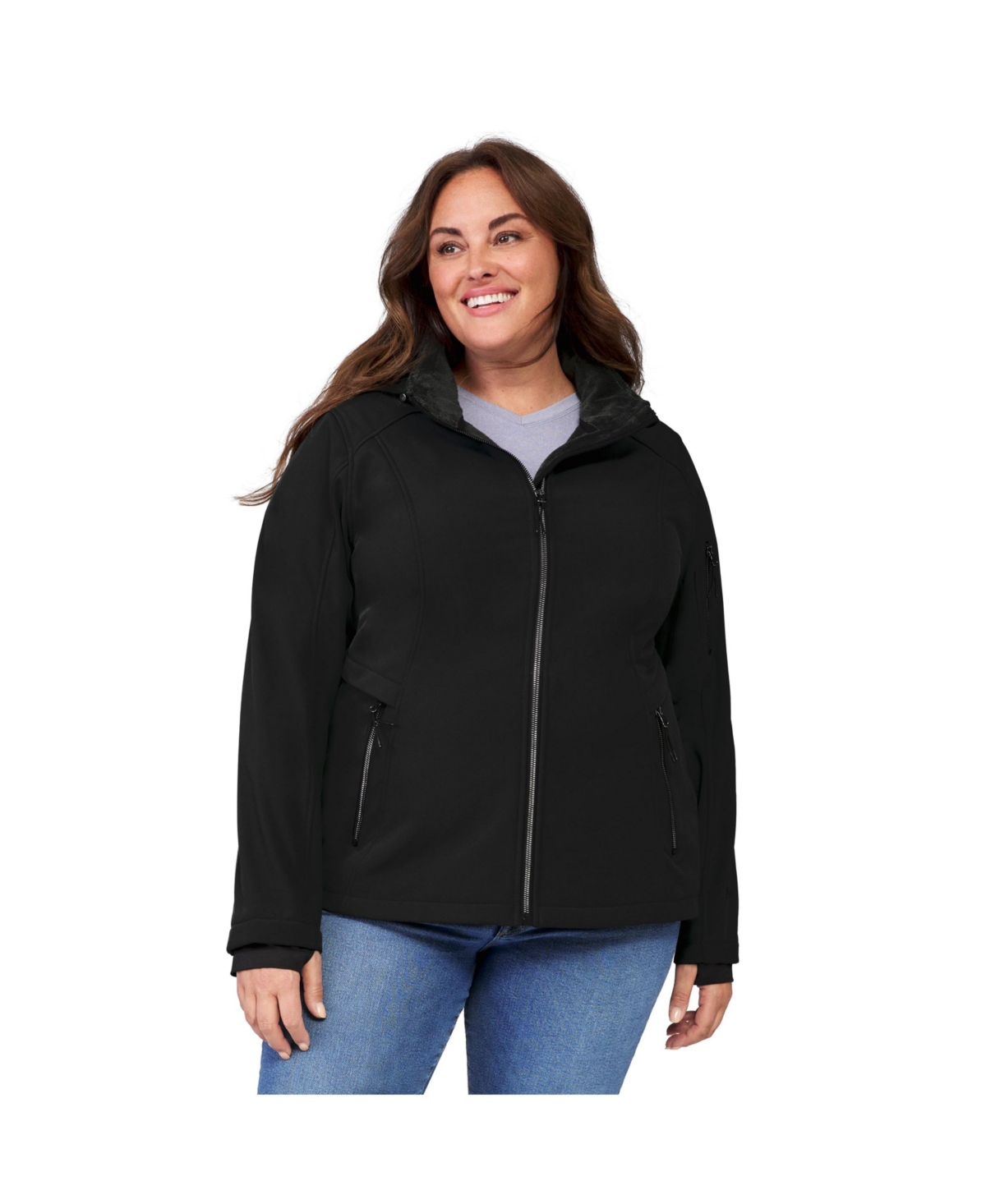 Free Country Women's Plus Size Aeris Ii Super Softshell Jacket | Smart ...