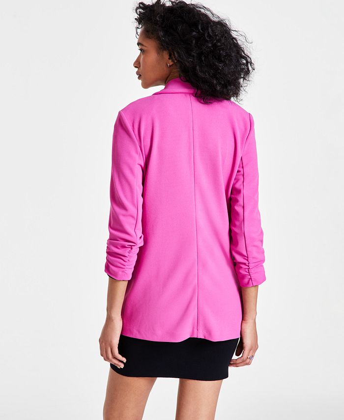 Bar III Women's Ruched-Sleeve Blazer, Created for Macy's - Macy's