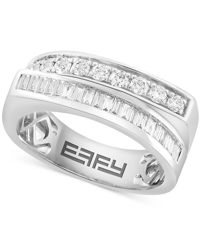 EFFY Collection EFFY® Diamond Baguette & Round Double Row Ring (1/2 ct ...
