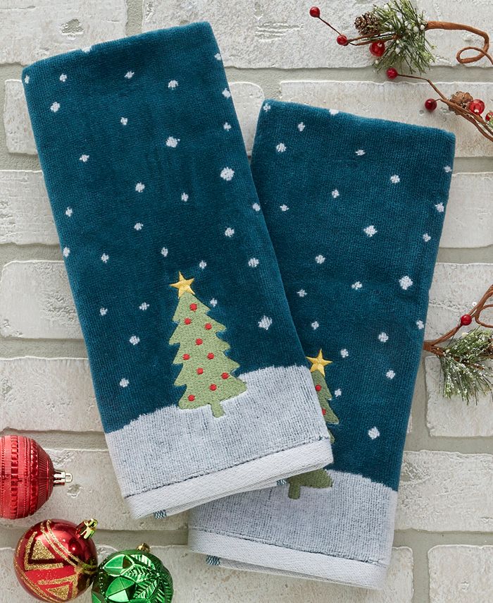 SKL Home Simple Tree Cotton 2 Piece Hand Towel Set - Macy's