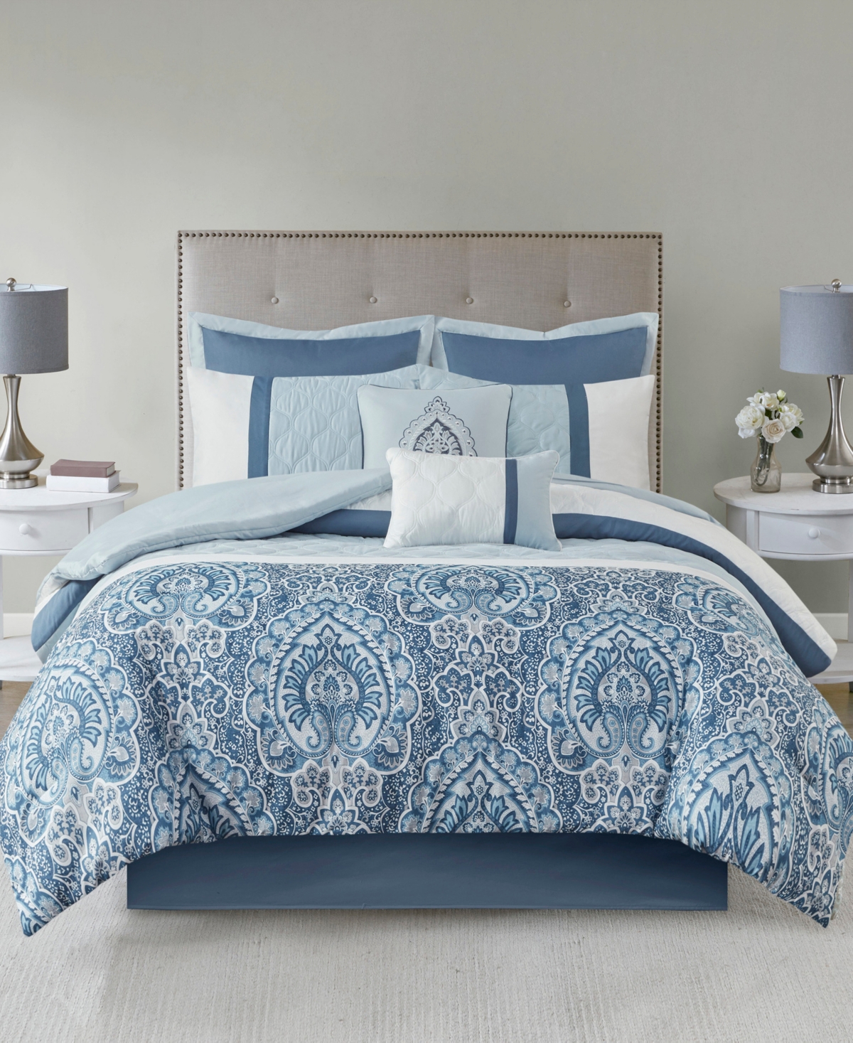 Click here for 510 Design Shawnee 8-Pc. Comforter Set  Queen - Bl... prices