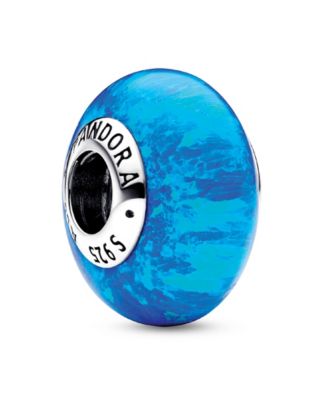 Pandora Sterling Silver Opalescent Ocean Deep Blue Charm - Macy's