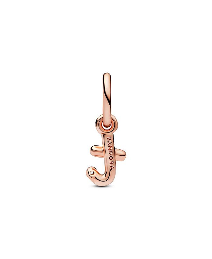 Pandora 14k rose gold-plated Script Alphabet Dangle Charm - Macy's