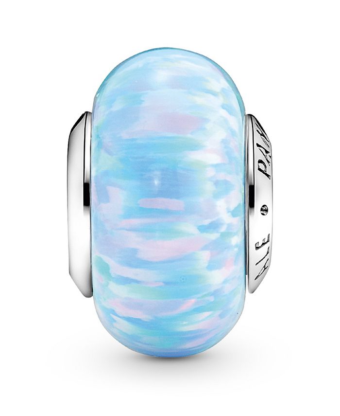 Pandora Sterling Silver Opalescent Ocean Blue Charm - Macy's