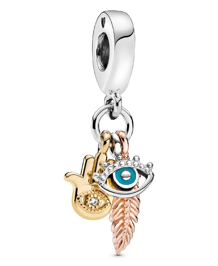 Pandora Cubic Zirconia Hamsa, All-seeing Eye Feather Spirituality ...