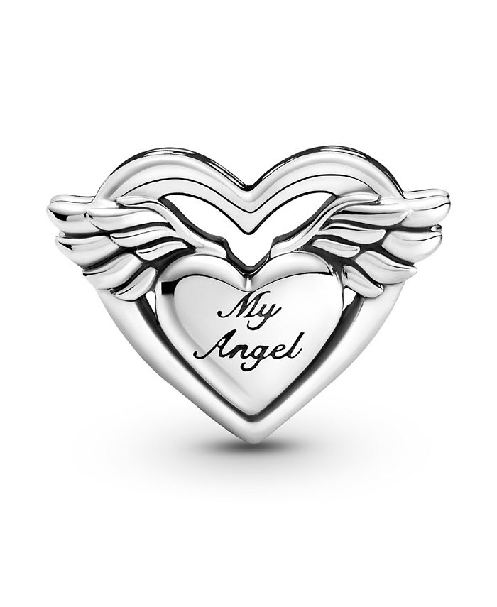 Pandora Sterling Silver Angel Wings Mom Charm - Macy's