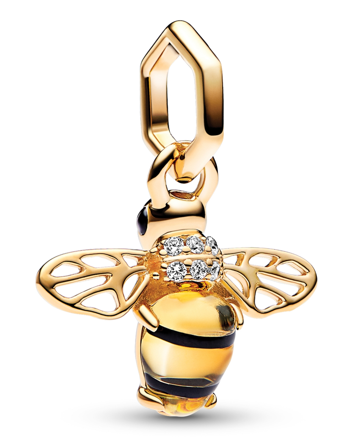 Click here for Pandora Mixed Stone Sparkling Bee Dangle Charm - G... prices