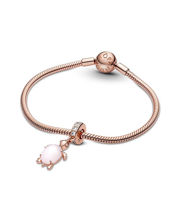 Pandora Cubic Zirconia Murano Glass Pink Sea Turtle Dangle Charm - Macy's