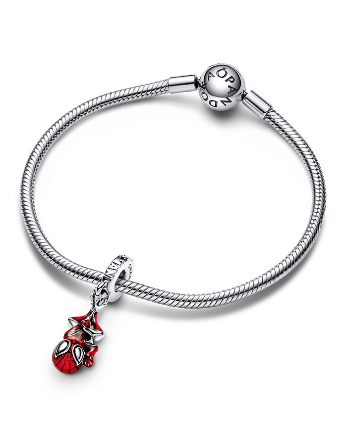 Pandora Sterling Silver Marvel Hanging Spider-Man Dangle Charm - Macy's