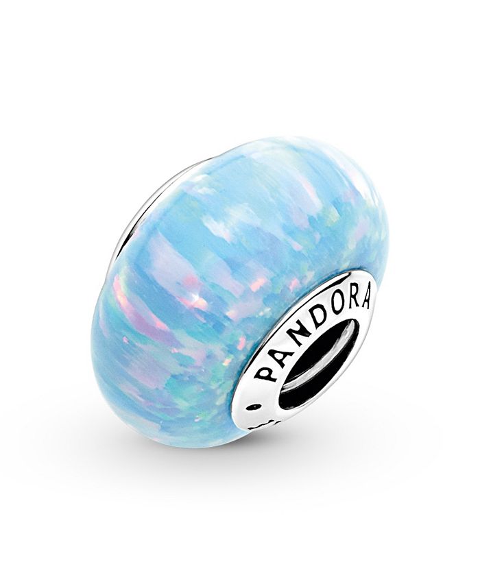 Pandora Sterling Silver Opalescent Ocean Blue Charm - Macy's