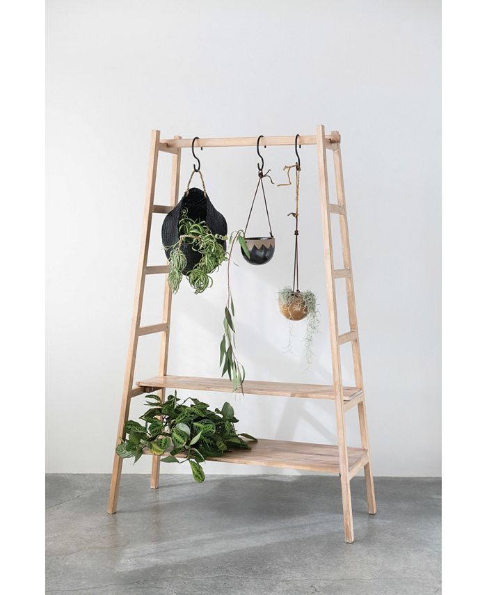 Storied Home Stoneware Hanging Pot with Reactive Glaze, 4 Styles - Macy's