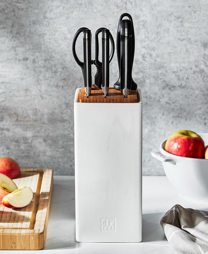 Zwilling Pro 6-Piece Ceramic Knife Block Set - Macy's