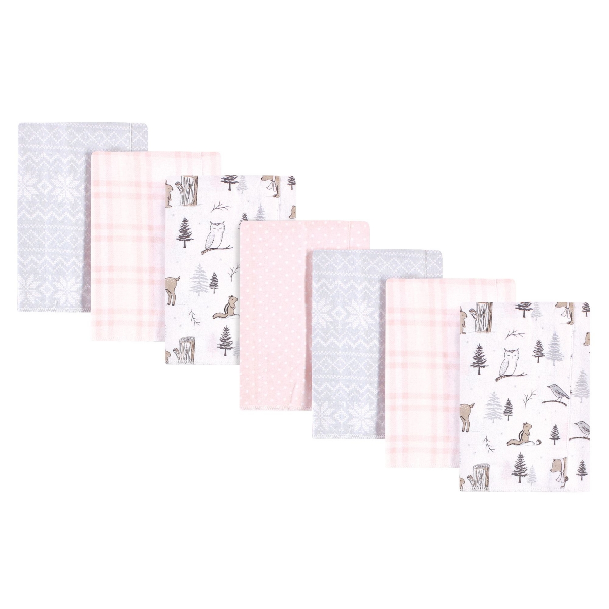 Click here for Hudson Baby Girls 7Pk Flannel Burp Cloth - Winter... prices