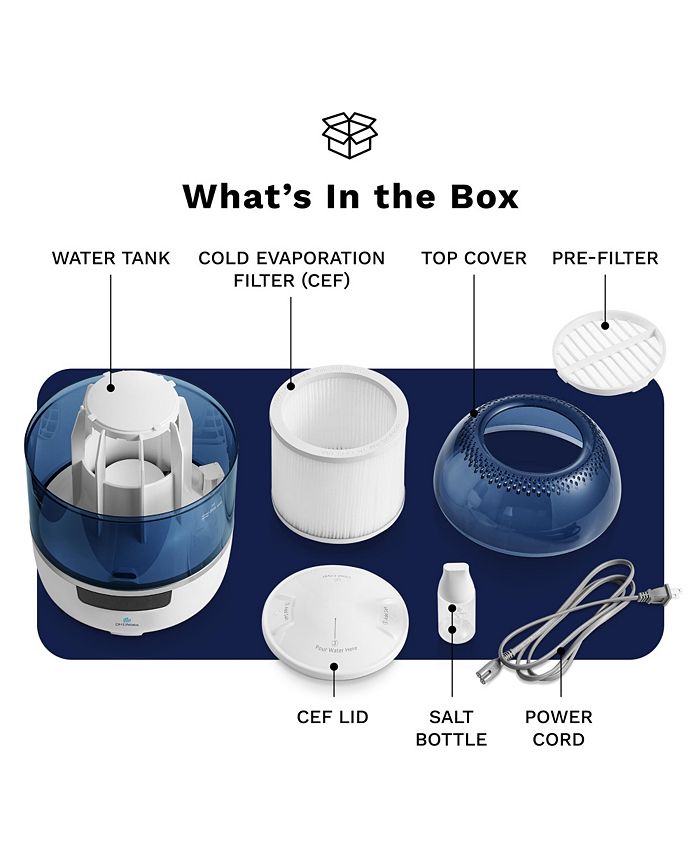 DH Lifelabs Aaira Mini Air Purifier with HOCl Technology (Blue) - Macy's