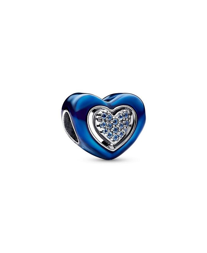 Pandora Crystals Blue Spinnable Heart Charm - Macy's