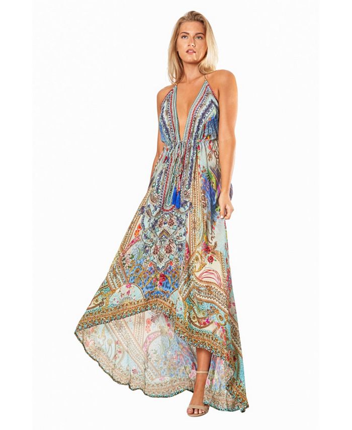 La Moda Clothing Women's Maxi halterneck dress - Macy's