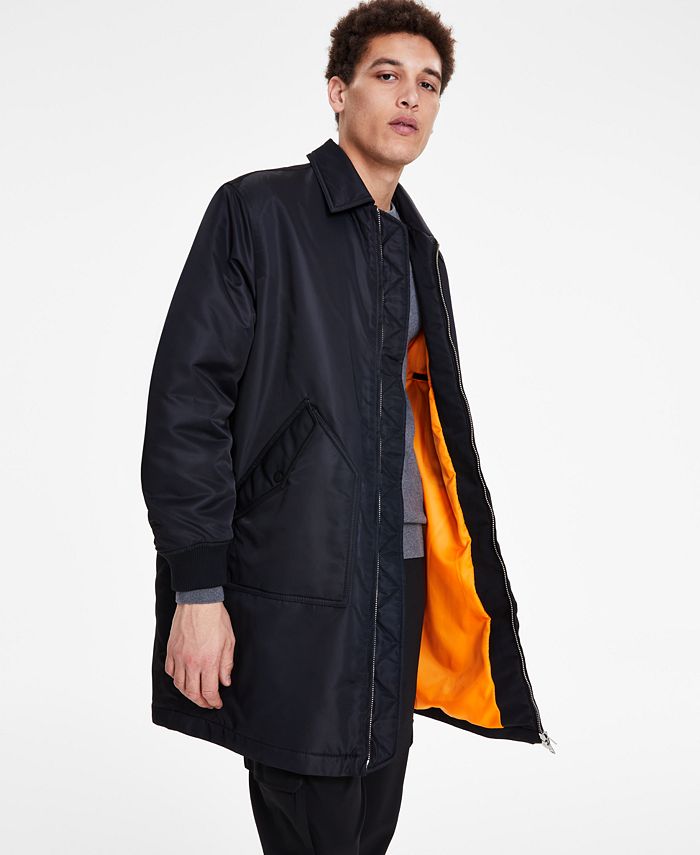 Hugo Boss Men's Modern-Fit Puffer Overcoat - Macy's