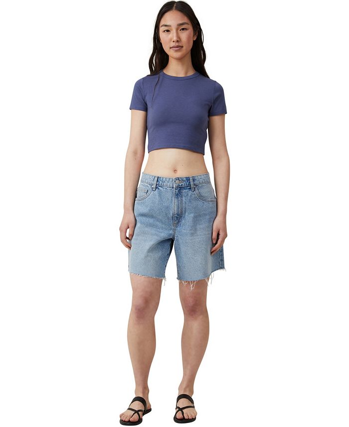COTTON ON Women's Micro Crop Crew Neck T-shirt - Macy's