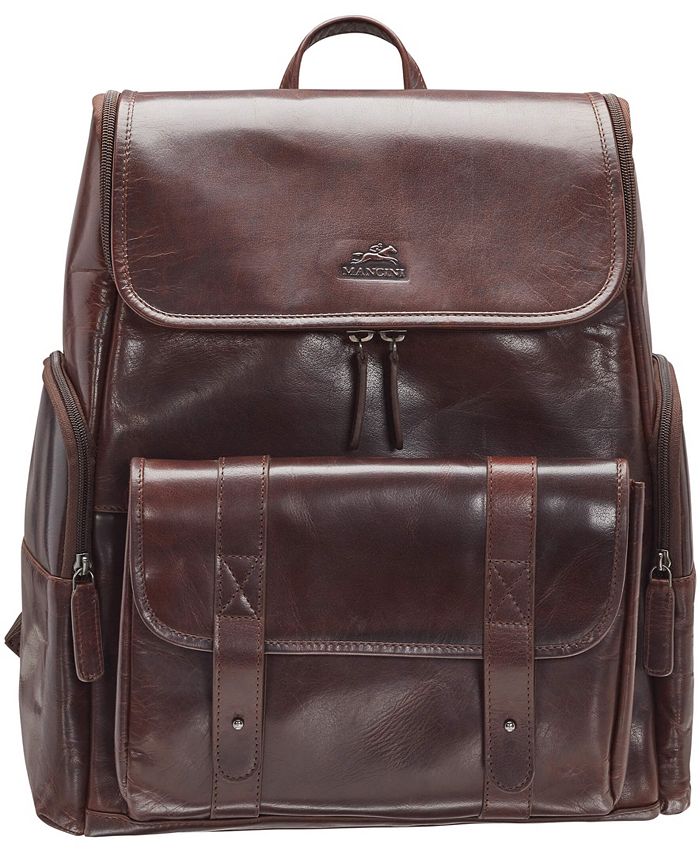 Mancini Men's Buffalo Backpack with Zippered Laptop, Tablet Compartment ...